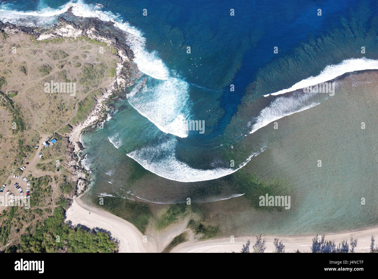 Aerial shots, coast, La Reunion, Indian ocean Stock Photo - Alamy