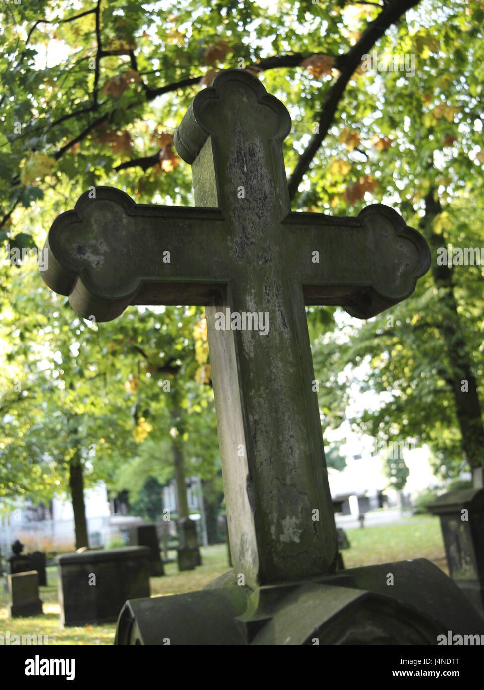 Cemetery, gravestone, cross Stock Photo - Alamy