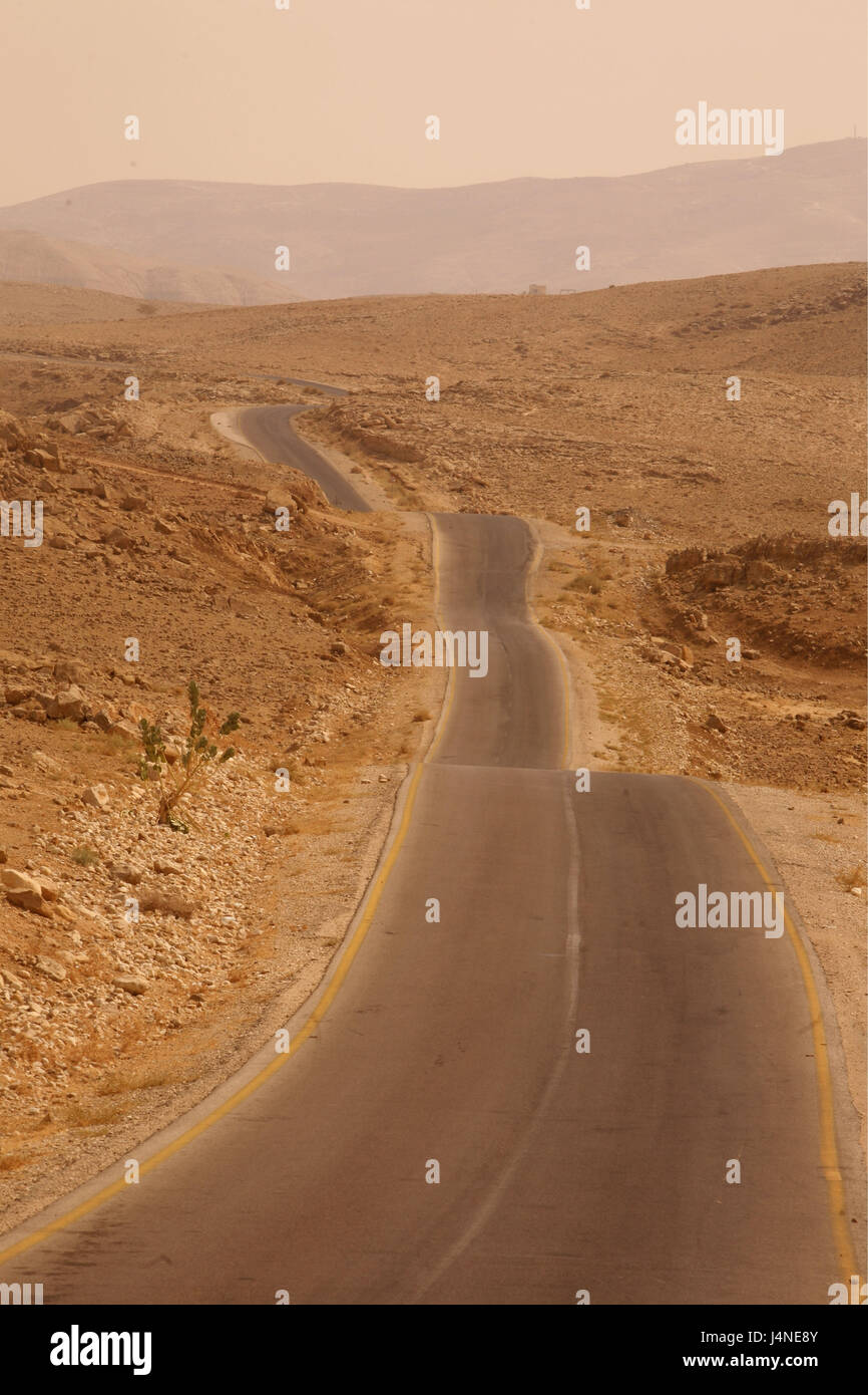 The Middle East, Jordan, mountain Nebo, plateau, street Stock Photo - Alamy