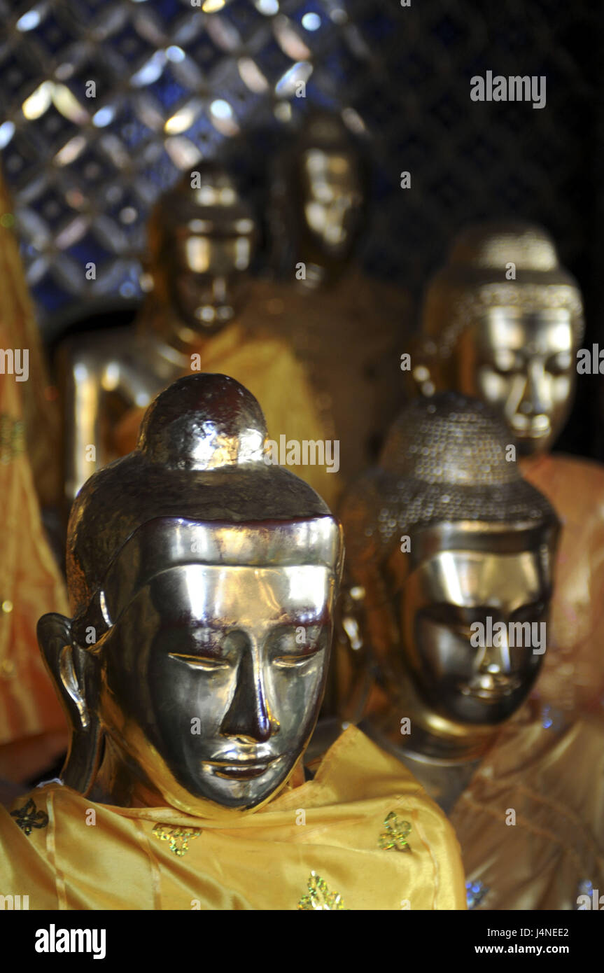 Buddha-Statuen, Shwedagon pagoda, Rangoon, Myanmar Stock Photo - Alamy