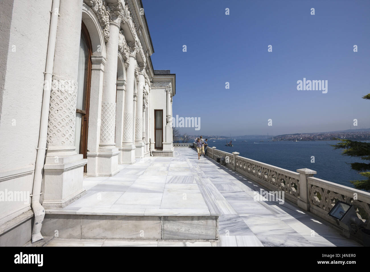 Turkey, Istanbul, Topkapi palace, balcony, sea view, port, Old Town ...
