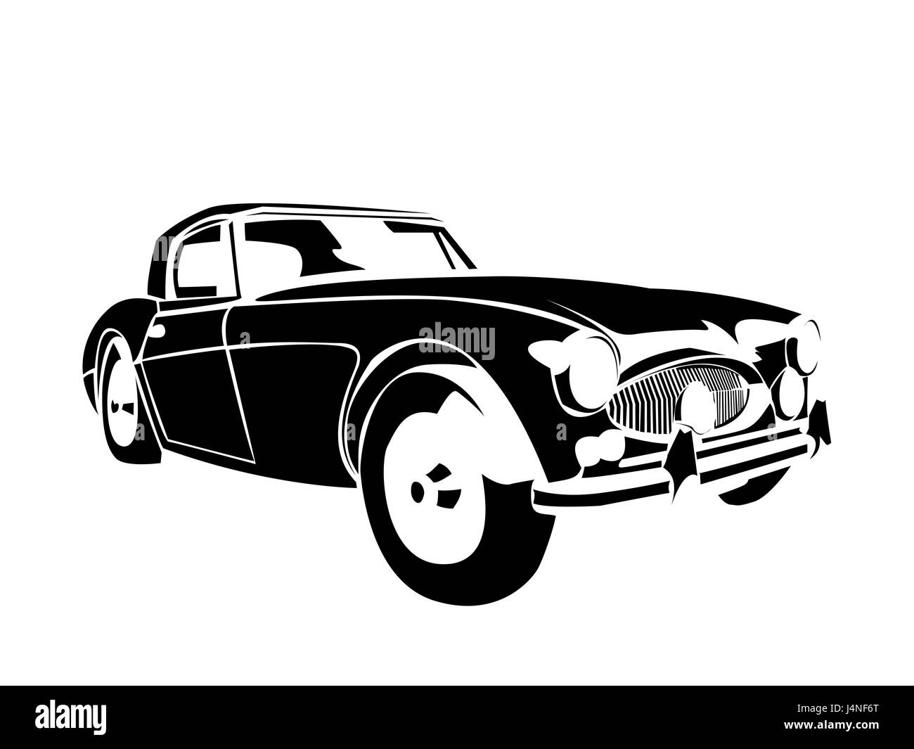 Old car shape Black and White Stock Photos & Images - Alamy