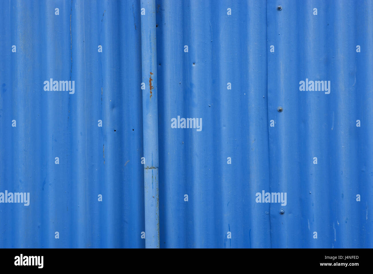 Tin wall, blue, detail Stock Photo - Alamy