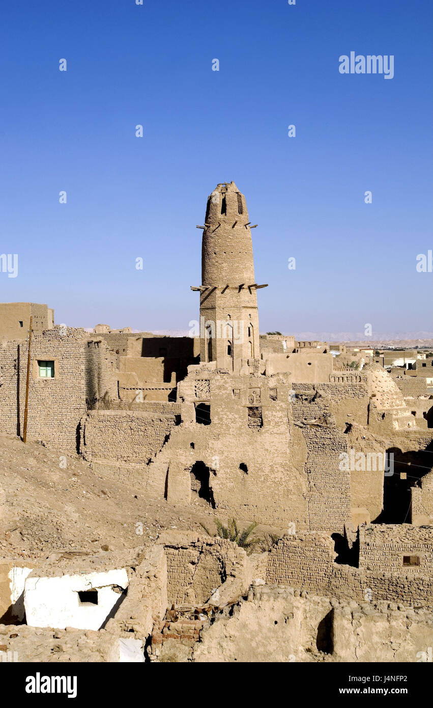 Egypt, desert, Dakhla oasis, El-Qasr, Ayyoubide mosque Stock Photo - Alamy