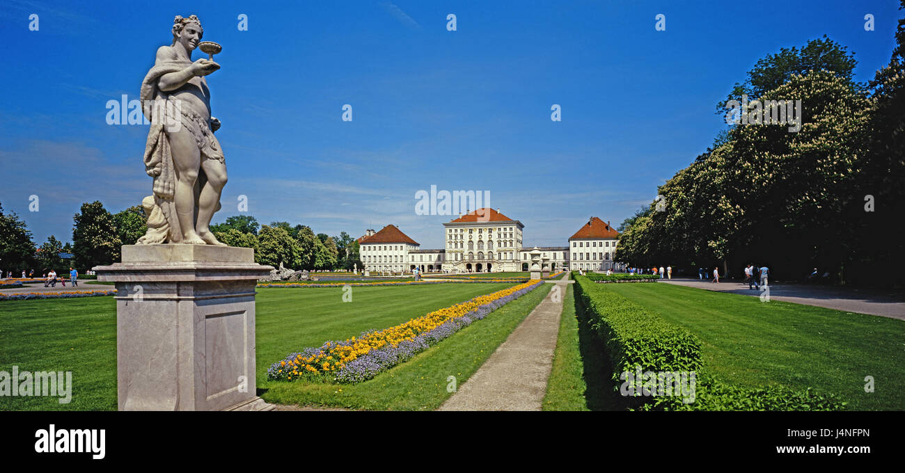 Germany, Bavaria, Munich, lock nymph castle, castle grounds, summer ...