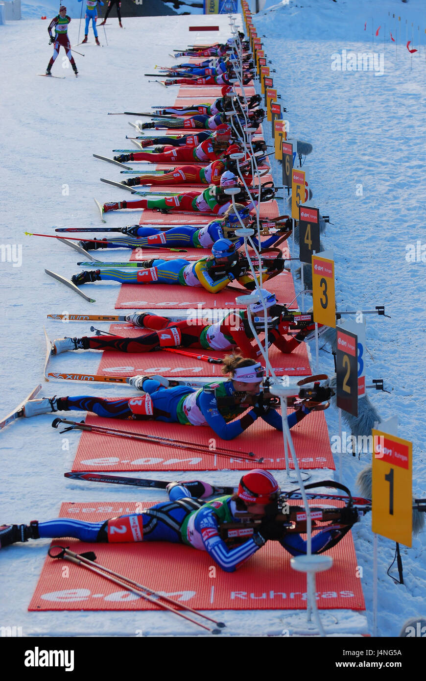 Austria, Tyrol, Pillerseetal, to high-level felts, biathlon, shooting ...