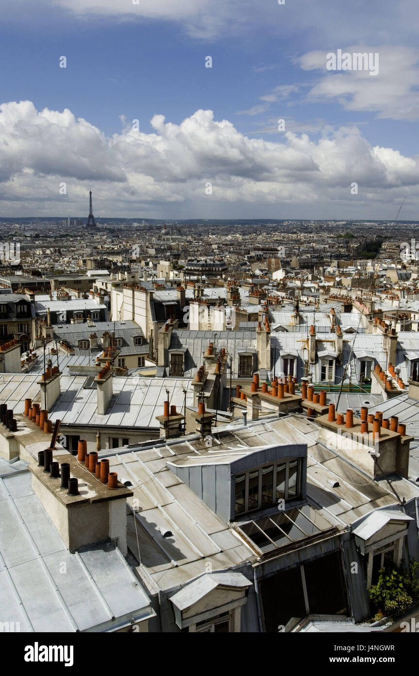 France, Paris, town overview, Eiffel Tower Stock Photo - Alamy