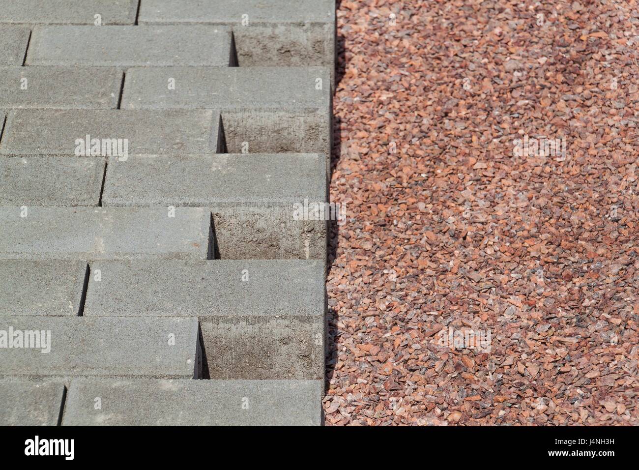 Concrete pavement. Construction of a new street. Roadwork Stock Photo ...