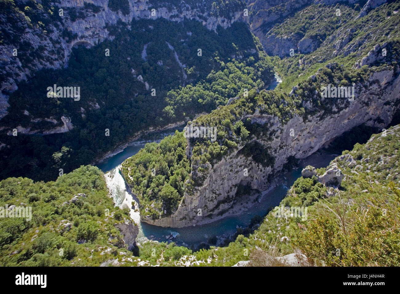 France, Provence, Verdonschlucht, scenery, river, from above Stock ...