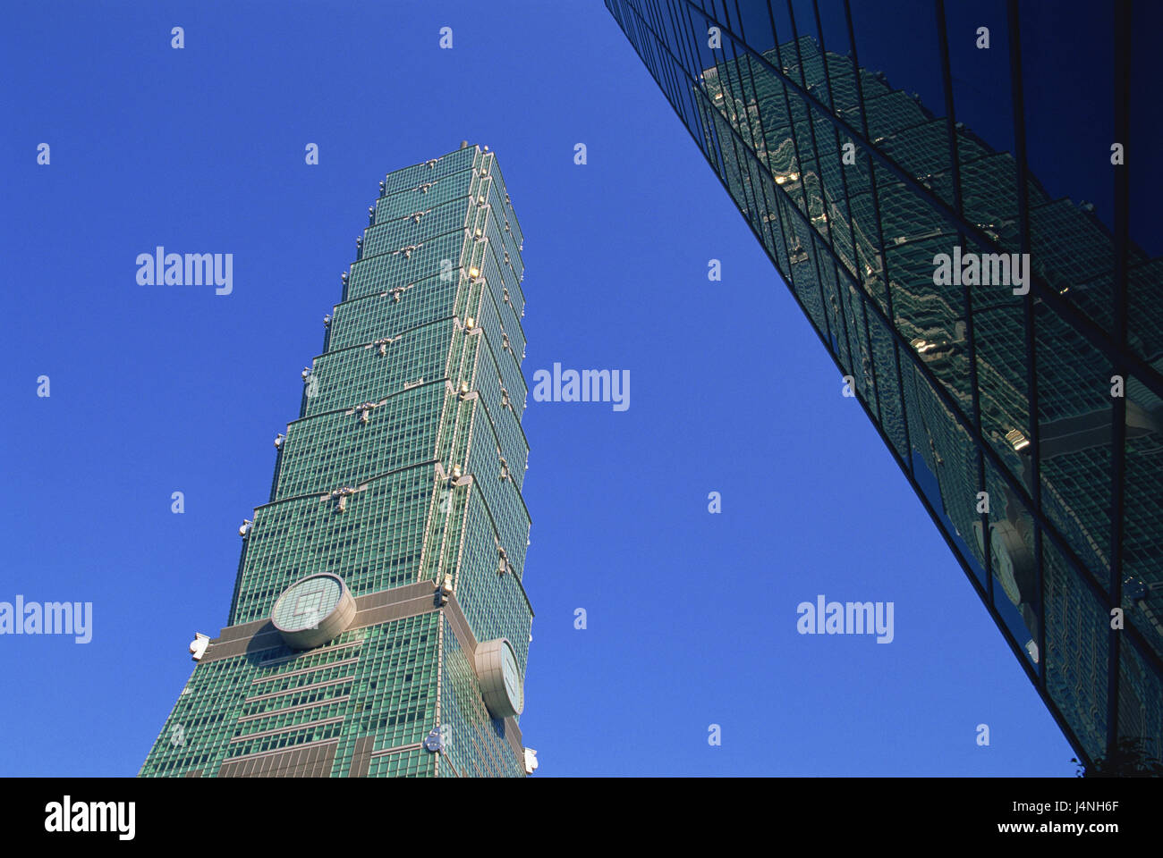 Taiwan, Taipei, high rises, Taipei 101, detail, Asia, destination, town ...