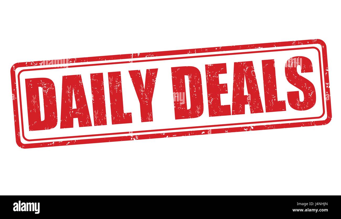Daily deals sign or stamp on white background, vector illustration ...