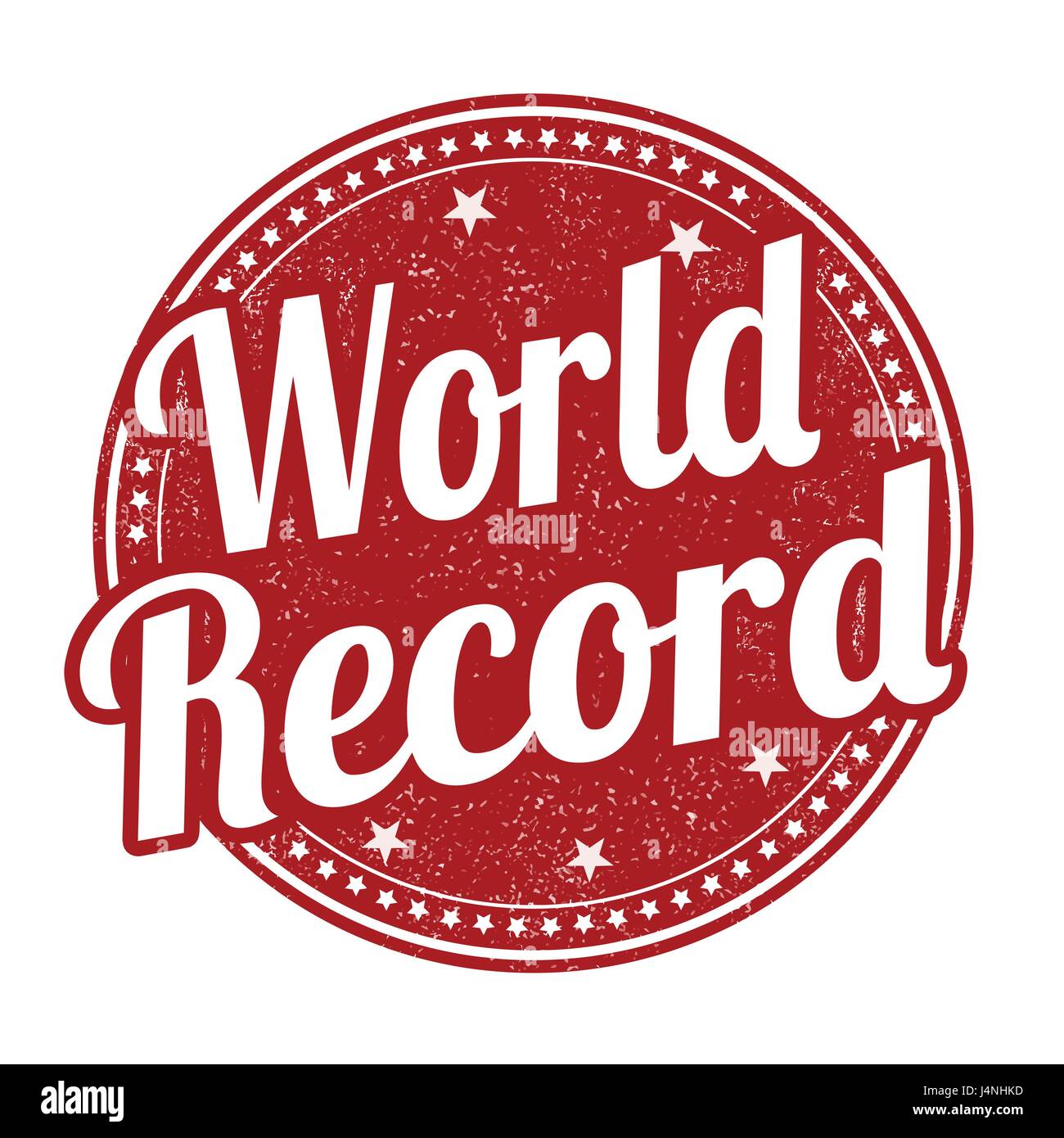 World record sign or stamp on white background, vector illustration ...