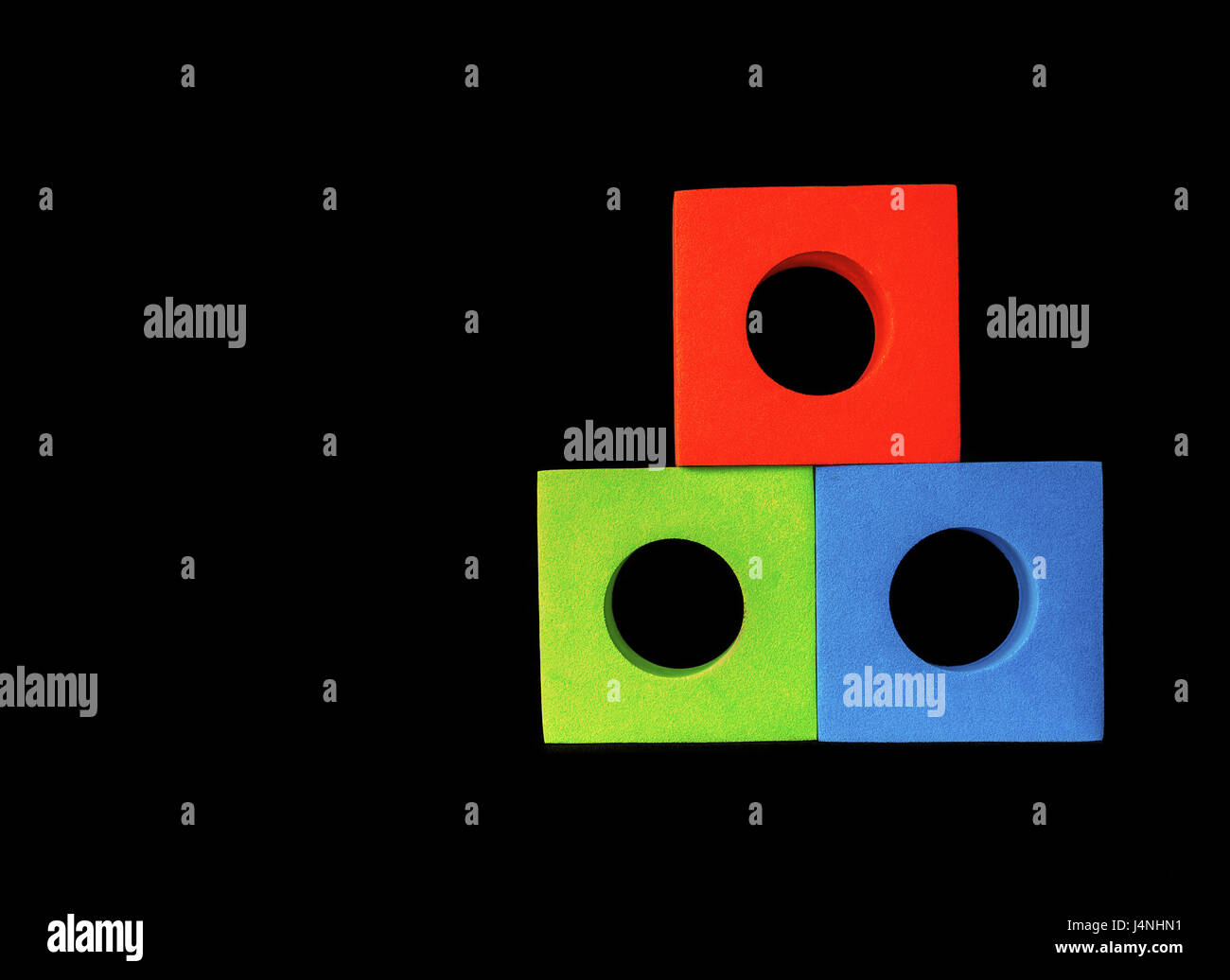 Children's Building Blocks of Red Green & Blue (RGB) in various shapes ...