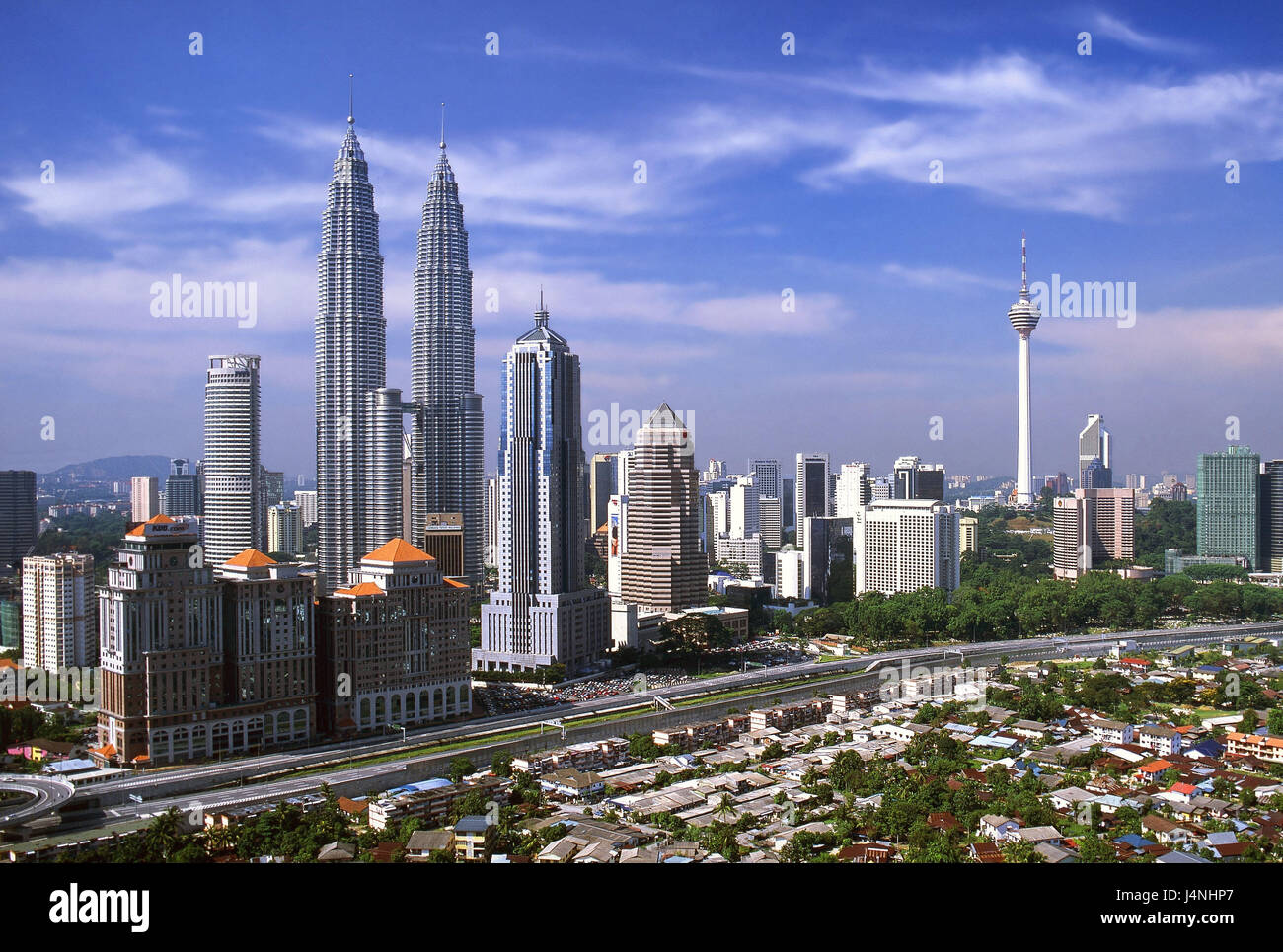 Malaysia, Kuala Lumpur, town view, television tower, high rises ...