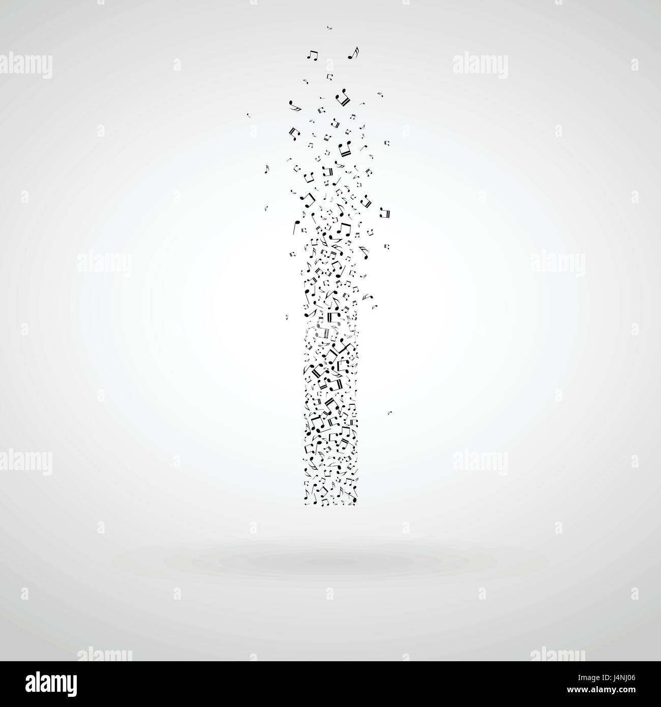 I letter made from floating music notes Stock Vector Image & Art - Alamy