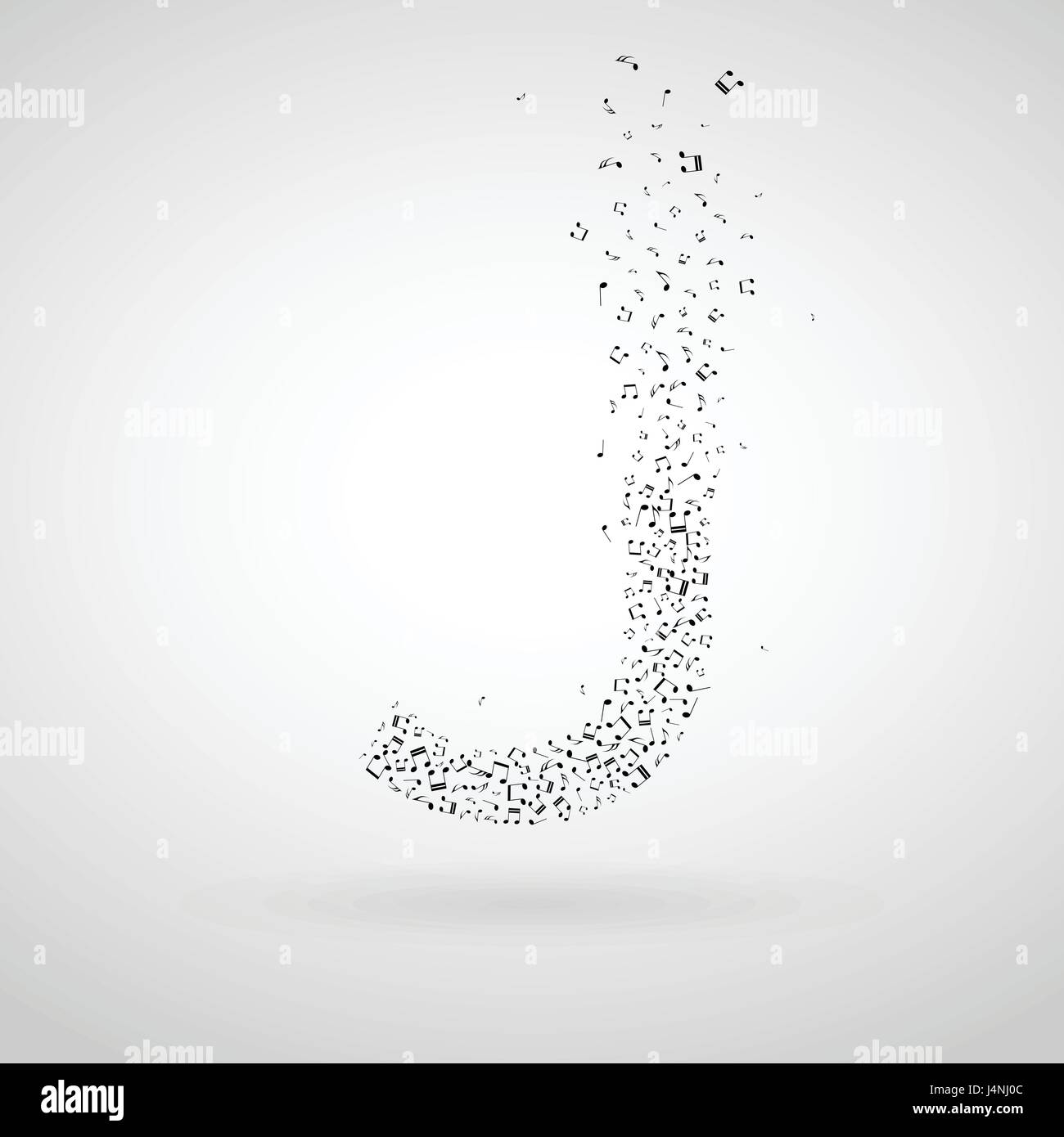 J letter made from floating music notes Stock Vector Image & Art - Alamy