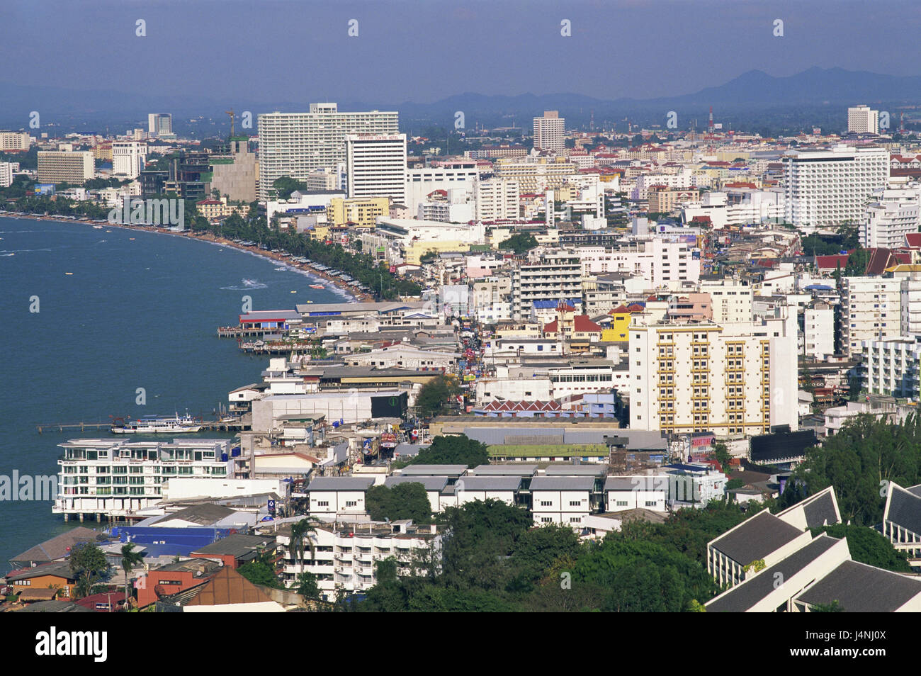 Thailand, Pattaya, Pattaya Beach, town overview Stock Photo - Alamy
