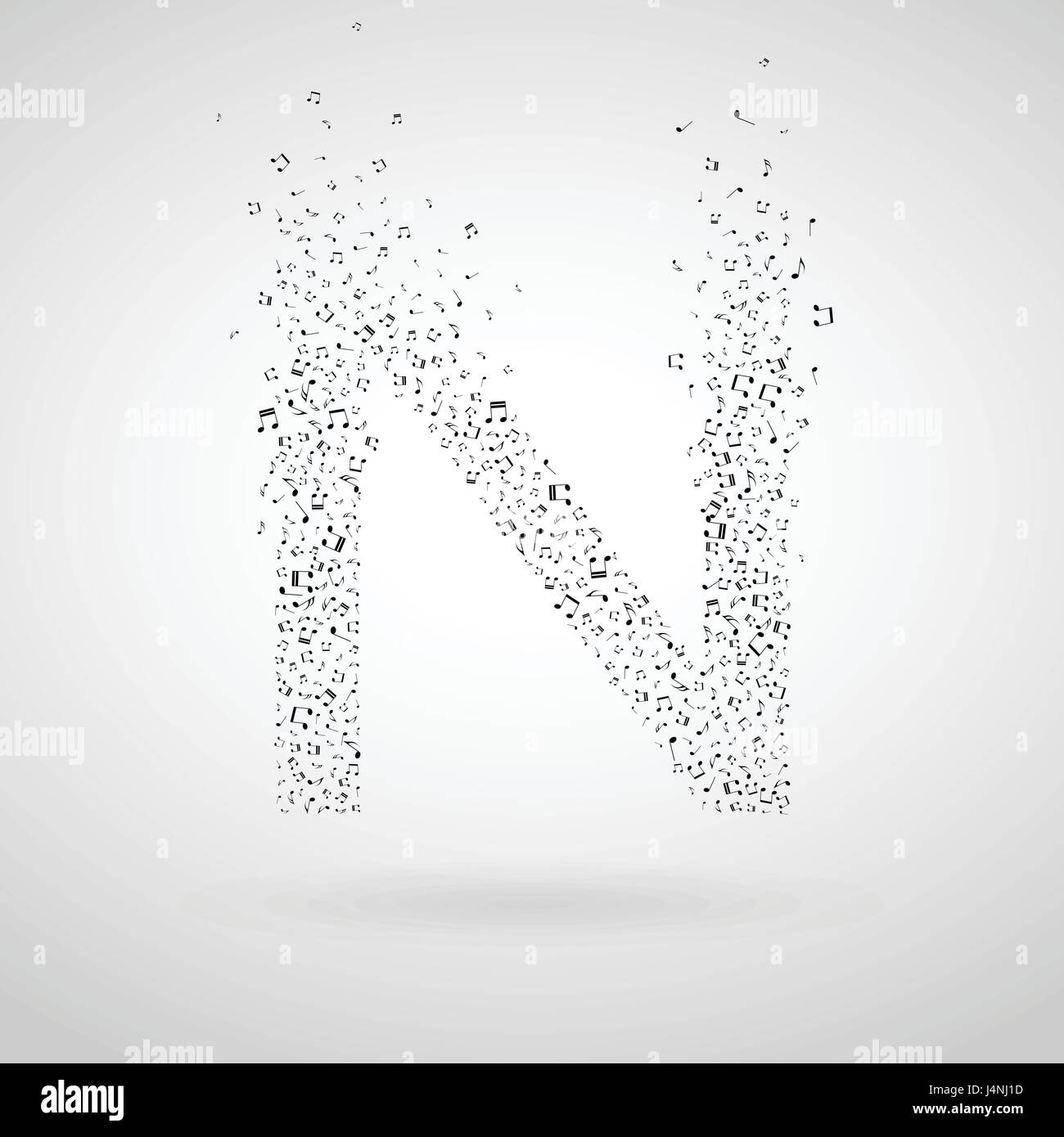 Notes alphabet music Stock Vector Images - Alamy