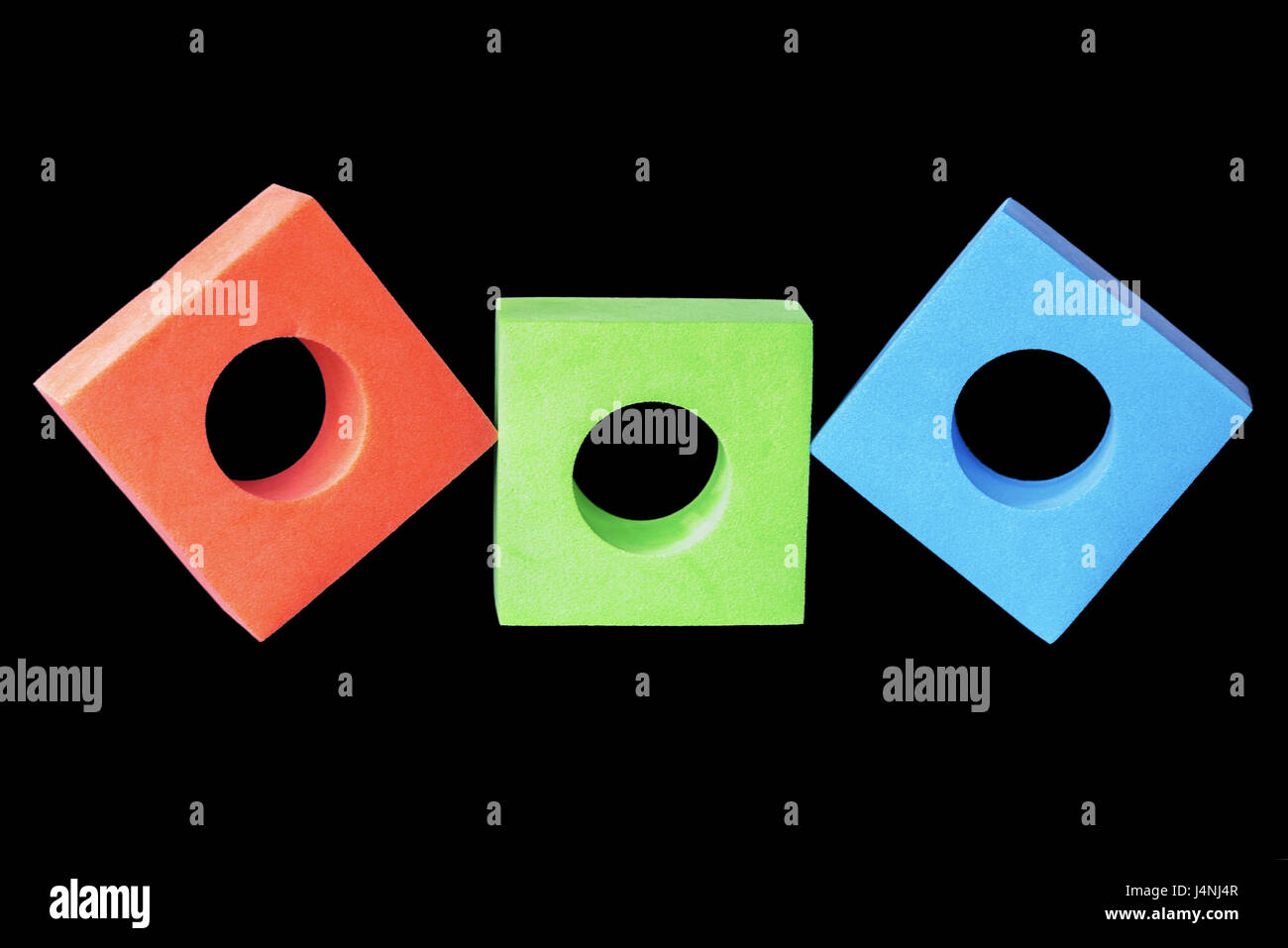 Children's Building Blocks of Red Green & Blue (RGB) in various shapes ...