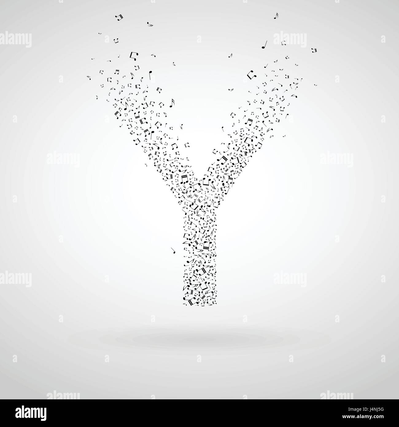 Y letter made from floating music notes Stock Vector Image & Art - Alamy
