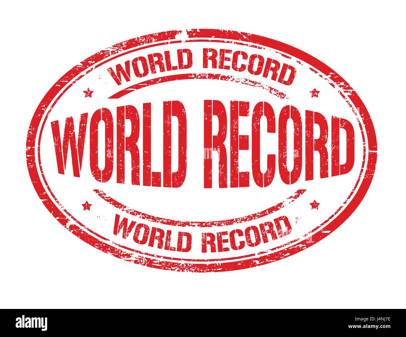 World record sign or stamp on white background, vector illustration ...