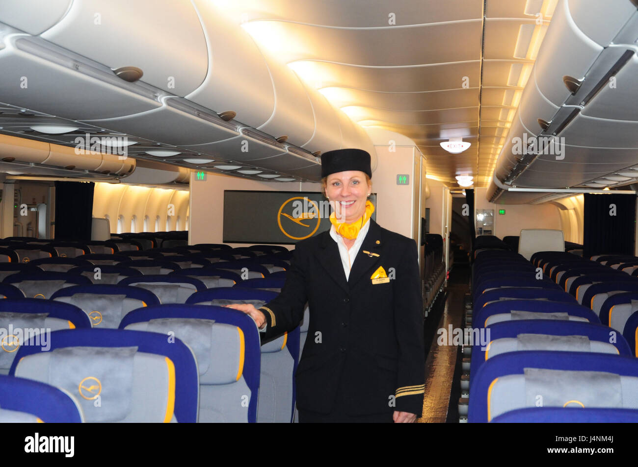 Airplane, inside, seats, flight attendant, air liner, seats, places ...