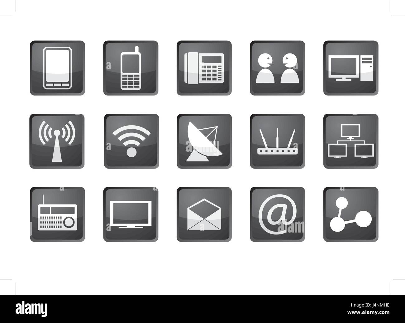 communication icon set Stock Vector Image & Art - Alamy