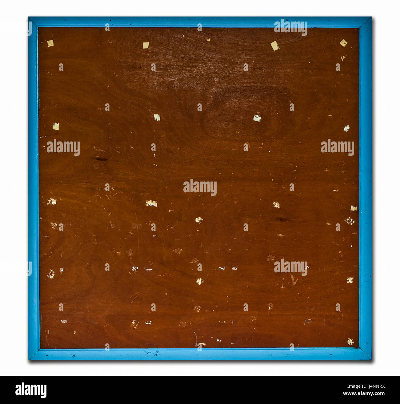 Blank wood board with blue wooden in a frame Stock Photo - Alamy