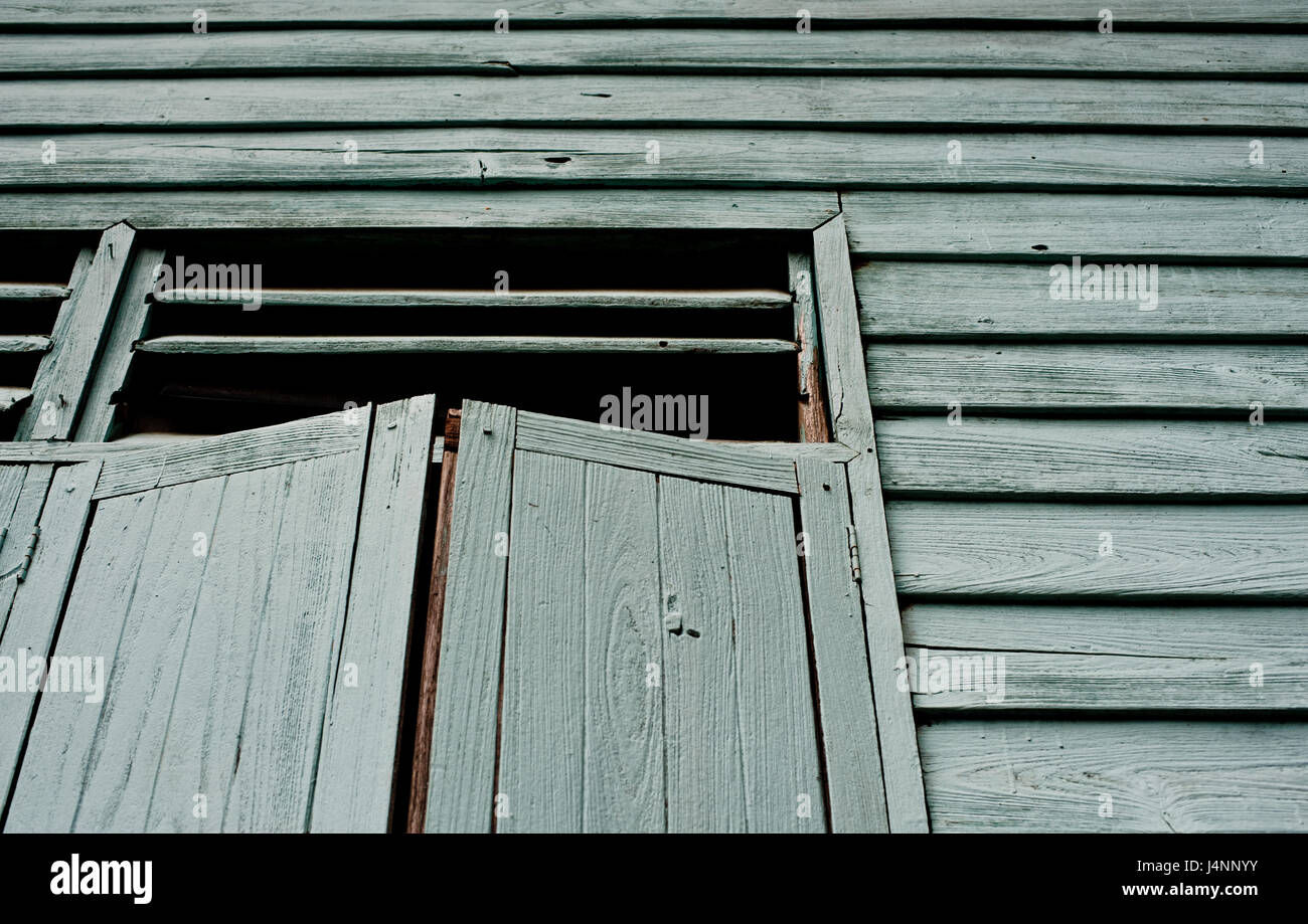 dark windows in old haunted house, abstract retro Stock Photo - Alamy