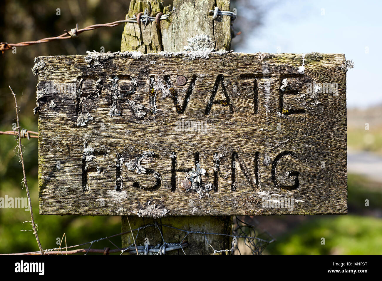 private fishing sign Stock Photo - Alamy