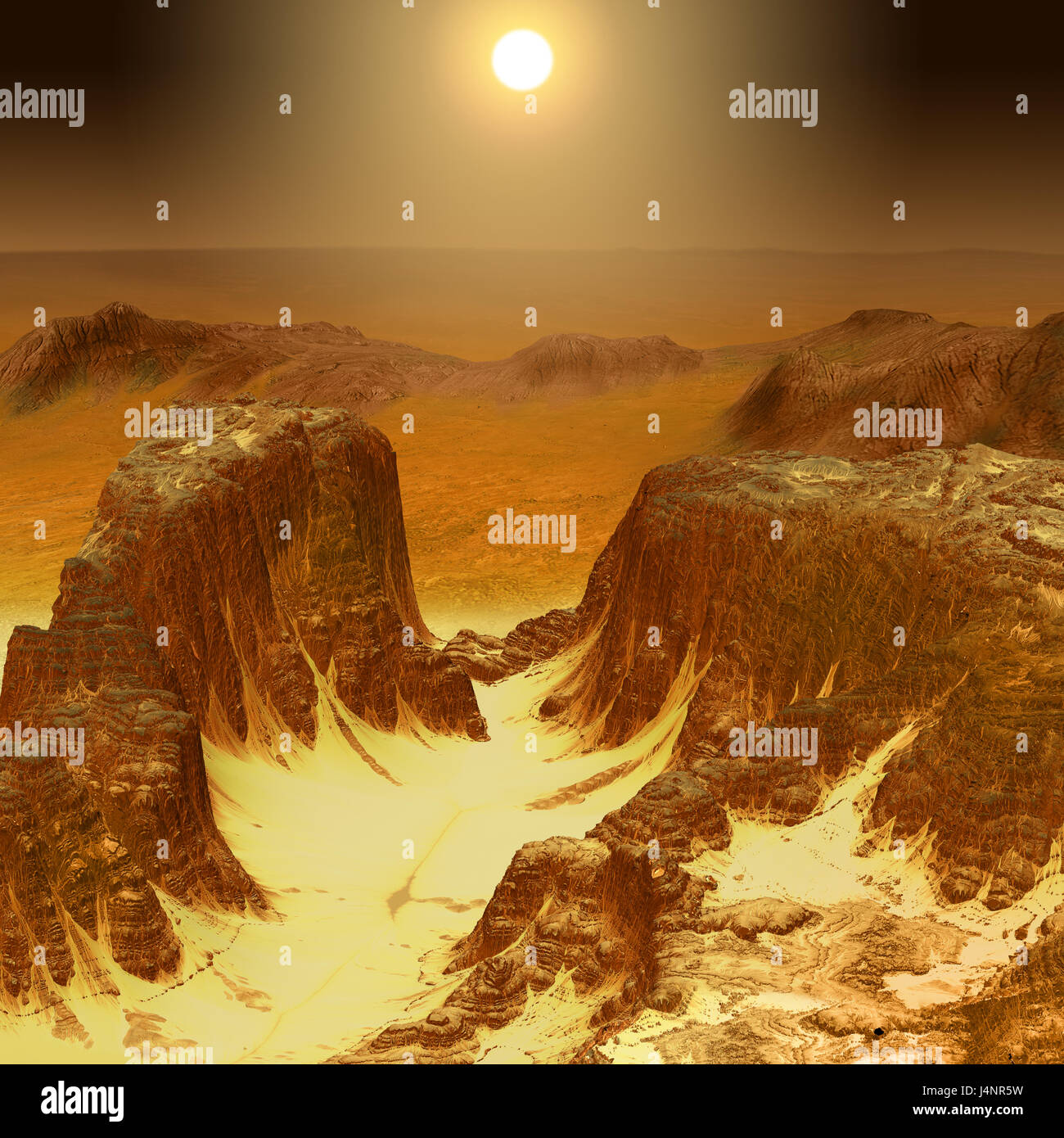 The Red Planet Mars Canyons