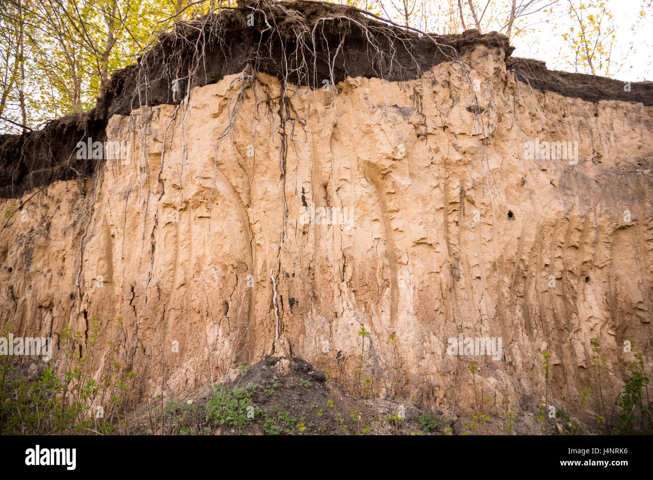 The layers of the earth in a clay pit Stock Photo - Alamy