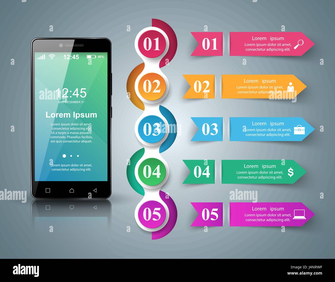 3D infographic. Smartphone icon Stock Vector Image & Art - Alamy