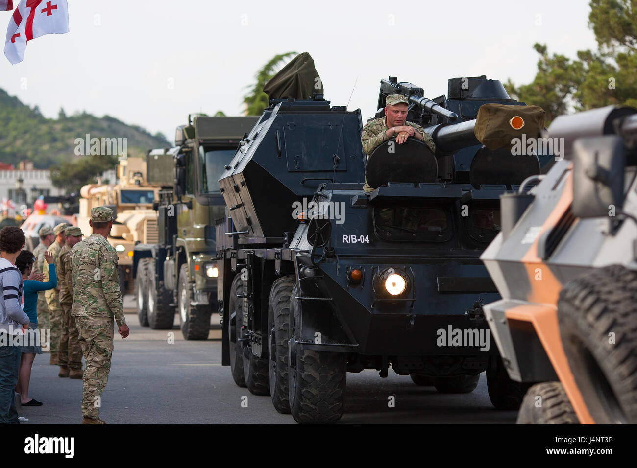 celebrate Georgian independence day in Mtskheta in the Republic of ...
