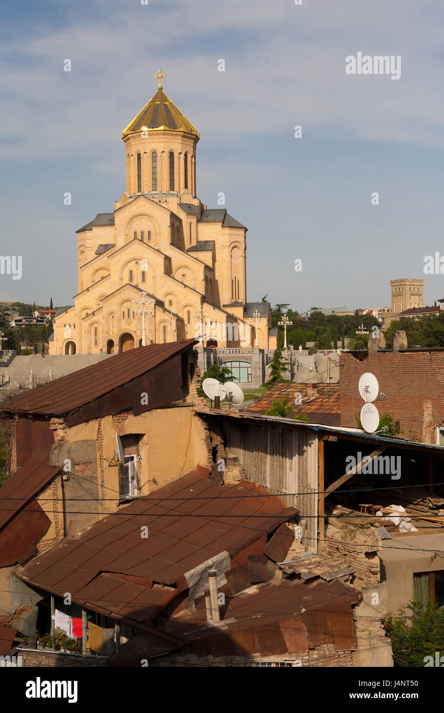 Sameba or the Holy trinity Cathedral of Tbilisi in the Georgian capital ...