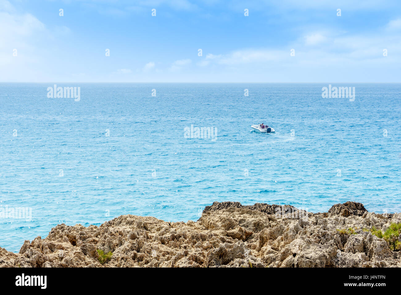 A floating boat from the island of Cyprus Stock Photo - Alamy