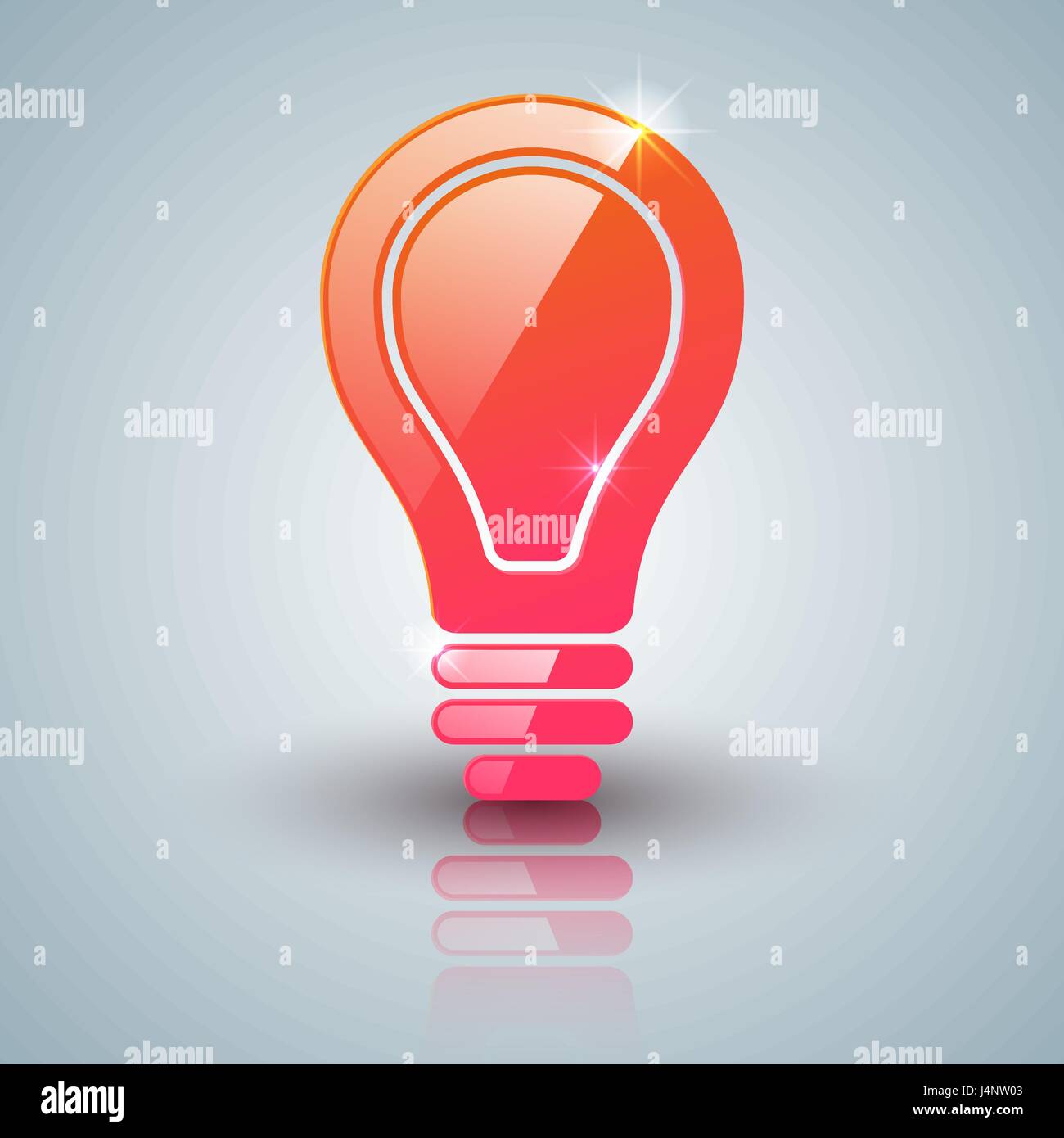 Red bulb icon with white background Stock Vector Image & Art - Alamy