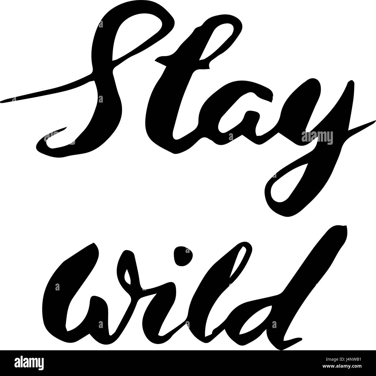 Hand written lettering wild Stock Vector Images - Alamy