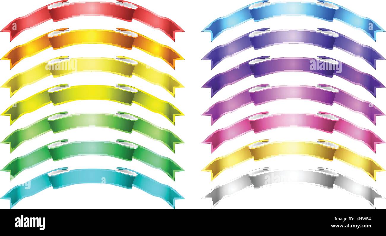 vector ribbons set Stock Vector Image & Art - Alamy