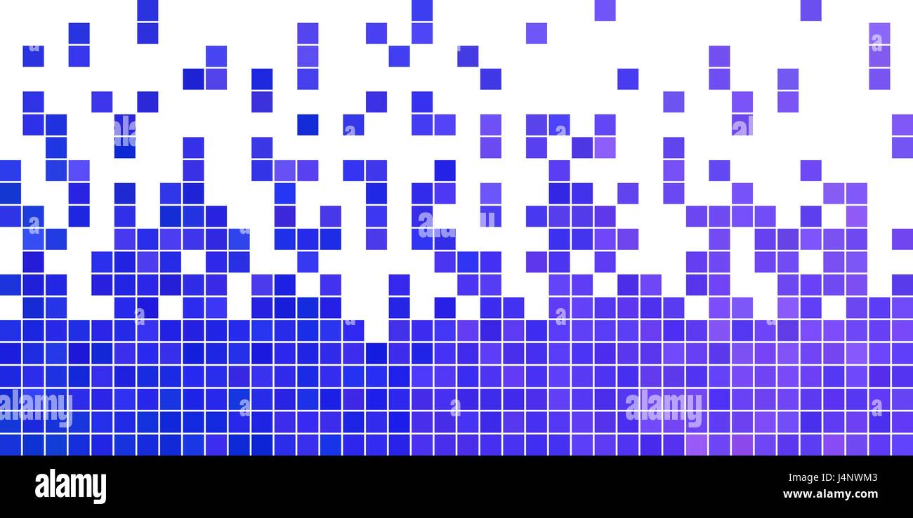 abstract vector square pixel mosaic background - blue and violet Stock ...