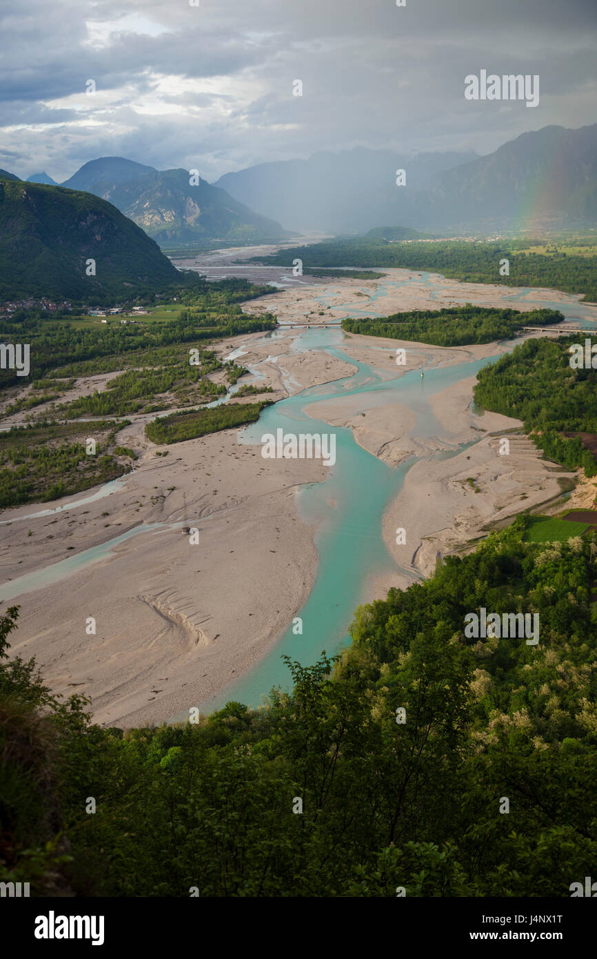 Tagliamento River in Italian Alps Stock Photo - Alamy