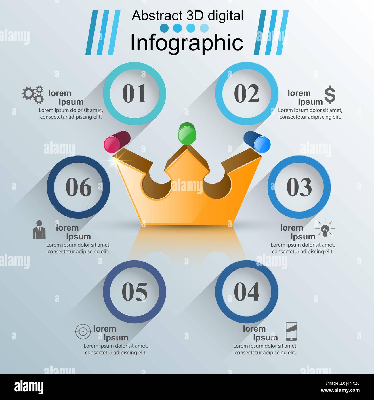 Crown icon. Business abstract Infographics Stock Vector Image & Art - Alamy