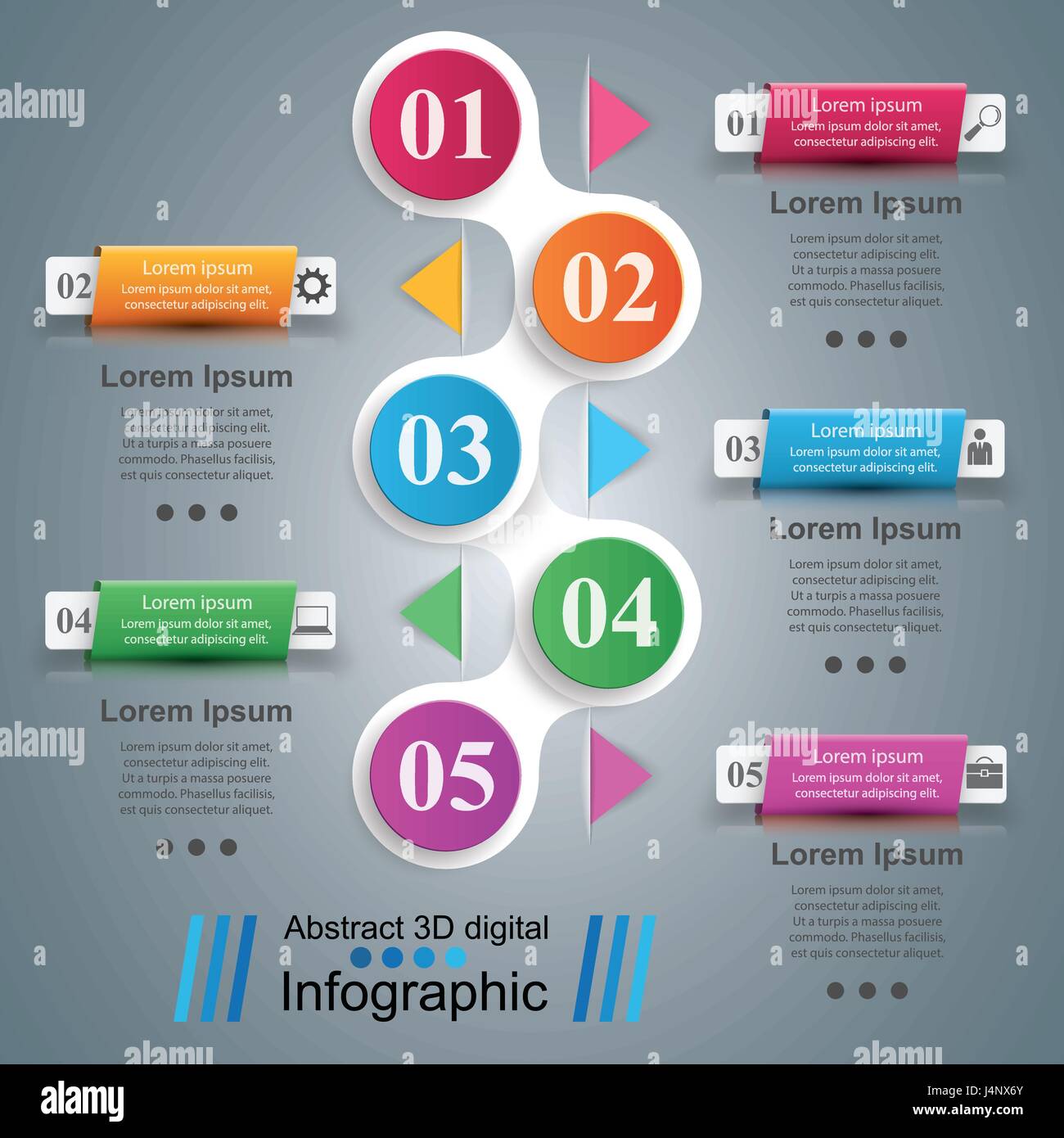 Abstract 3D digital illustration Infographic Stock Vector Image & Art ...