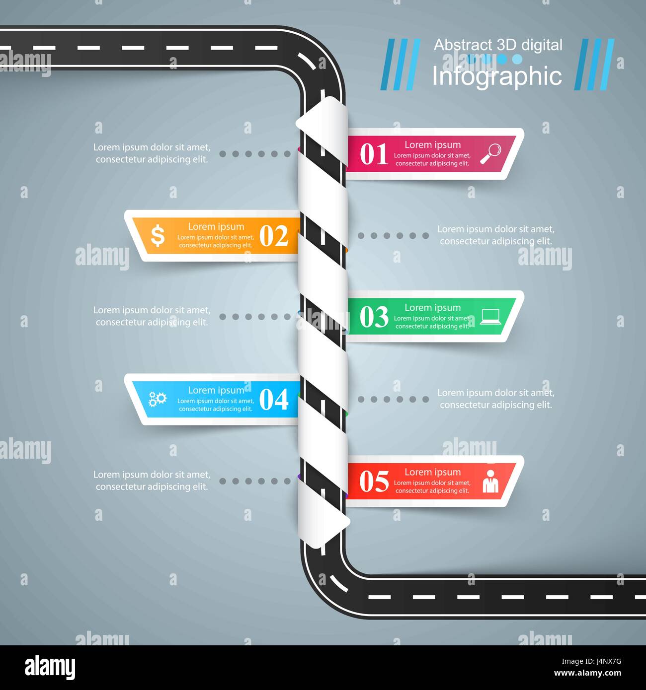 Road infographic design template and marketing icons. Car icon Stock ...