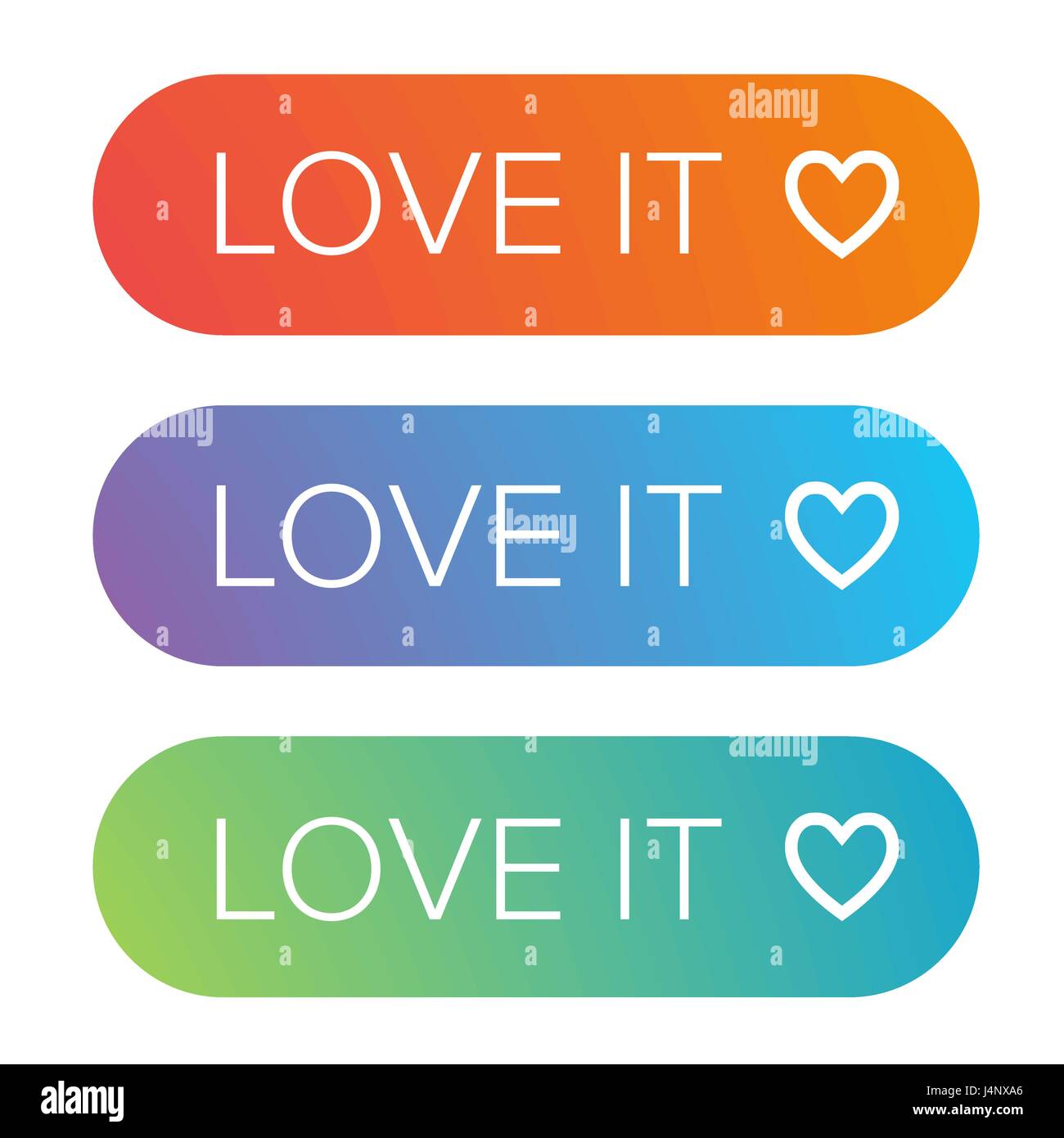 Love it button vector Stock Vector Image & Art - Alamy