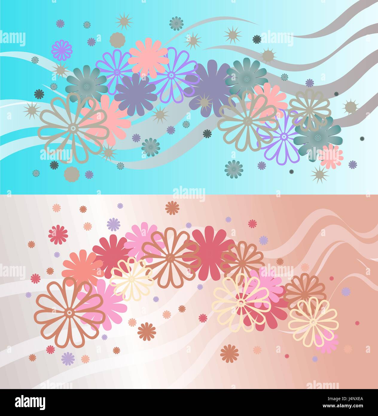 Multi colored flower border hi-res stock photography and images - Alamy