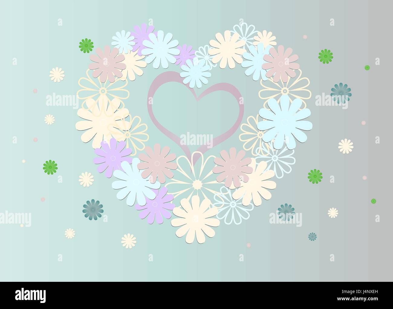 Multi Colored Flower Border Stock Vector Images - Alamy