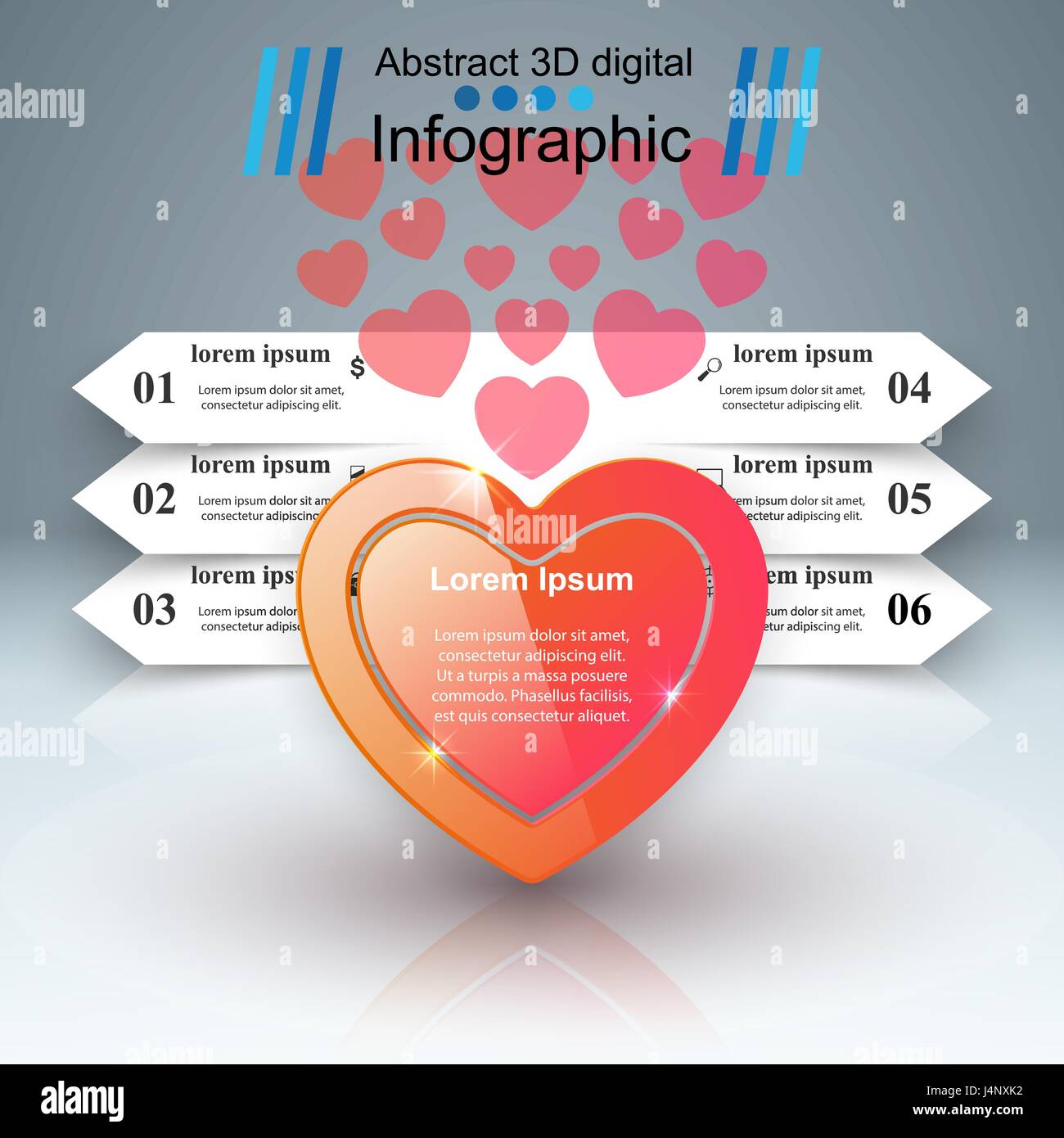 Infographic diagram heart love concept Stock Vector Images - Alamy