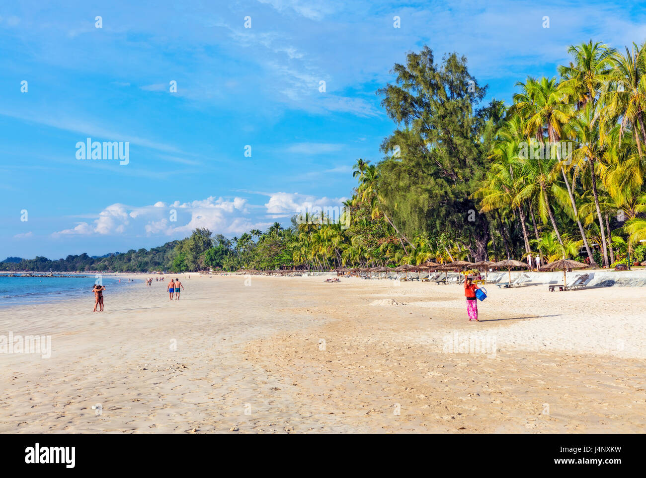 Stock Photo - Palm beach, Ngapali Beach, Thandwe, Rakhine Coast, Bay of ...