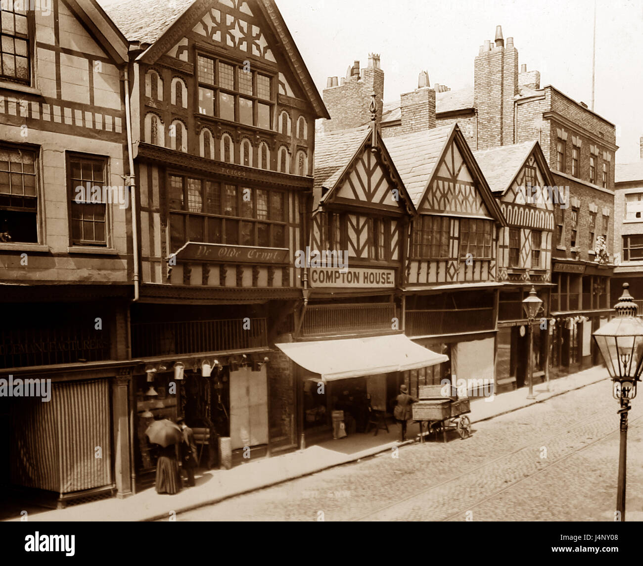 Bridge Street, Chester - Victorian period Stock Photo - Alamy